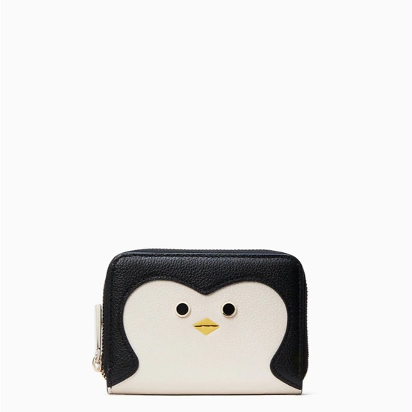 kate spade | Bags | Kate Spade Morty Penguin Small Pebbled Leather Zip ...